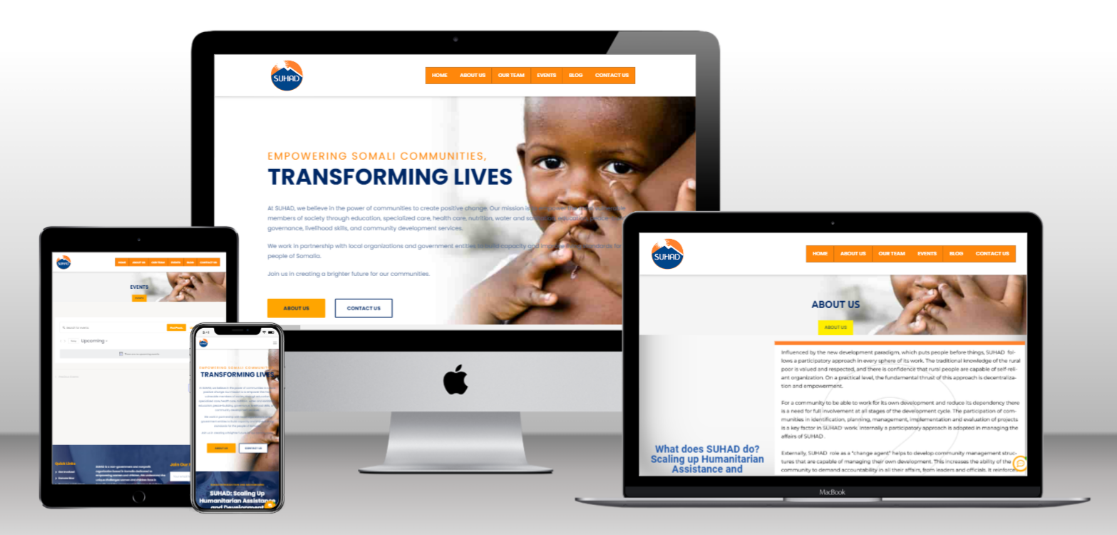 SUHAD Website — David Esabwa™ - Best Website Designer in Kenya